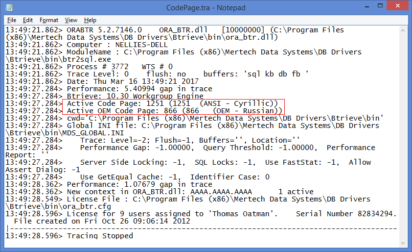 How Locale (Character Set) Choices Affect Your Btrieve Data in Oracle