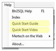 Easier Start Process for New BTR2SQL Users