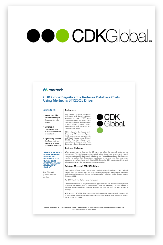 Modernizing Your Btrieve/Pervasive.SQL Database | Mertech